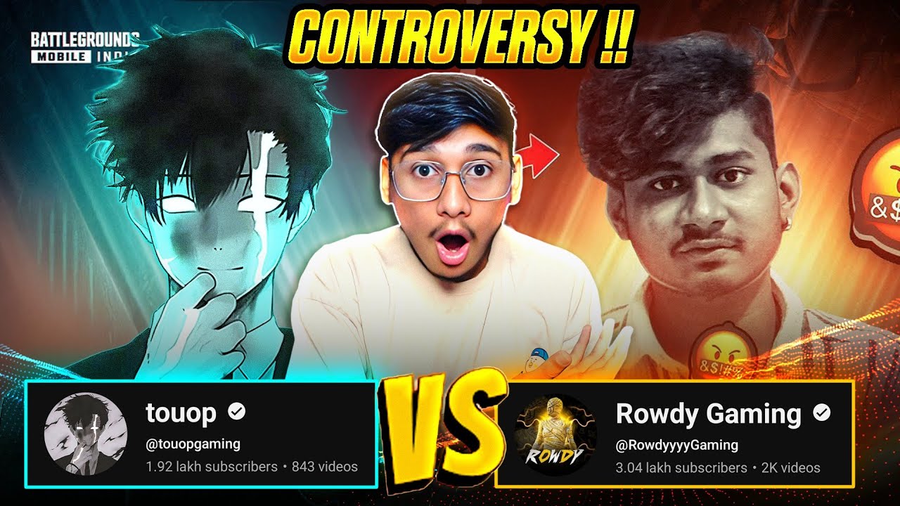 😱TouOP VS Rowdy Gaming Controversy in BGMI | Rowdy Gaming vs Tou op 1v1 ...