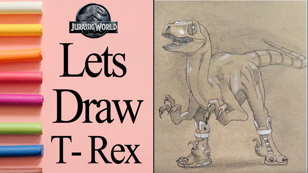 How To Draw Indominus Rex From Jurassic Park | Jurassic Park T-Rex ...