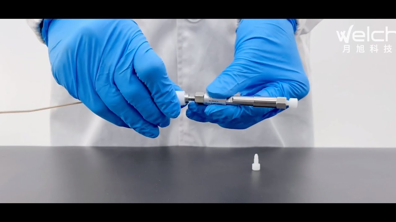 Installation of Ghost-buster column on Waters 2695 - YouTube