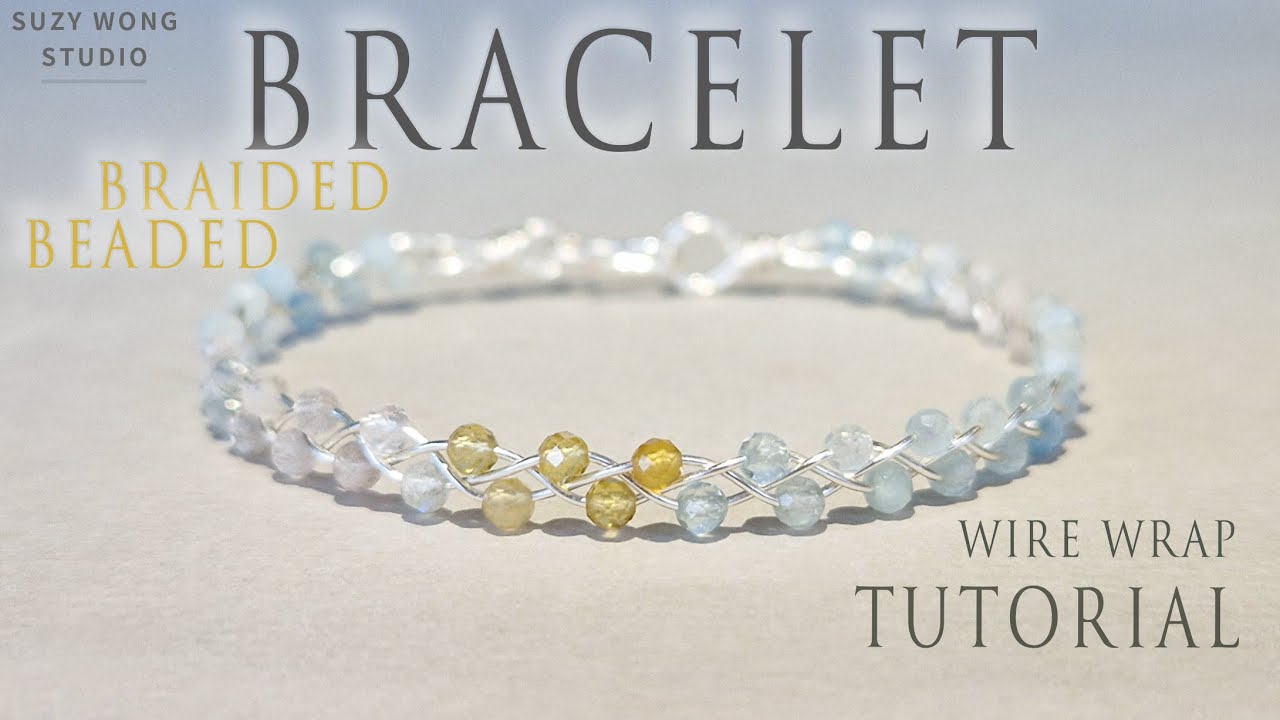 Braided Bracelet | Beaded Bracelet | Simple Bangle | Wire Wrap Tutorial ...