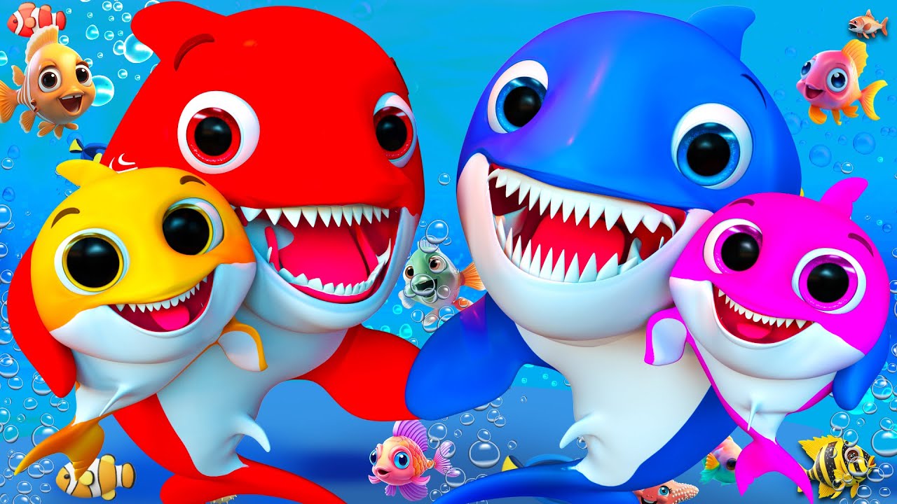 Baby Hai 🦈, Mama mit Baby Hai dü dü dü dü dü 🦈 Kinderlieder | Banana ...