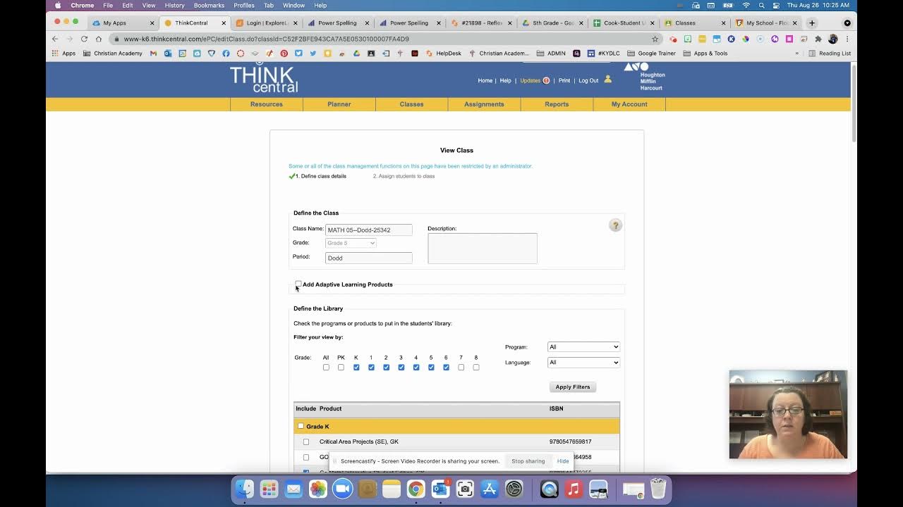 ThinkCentral / Go Math Settings For Your Class - YouTube