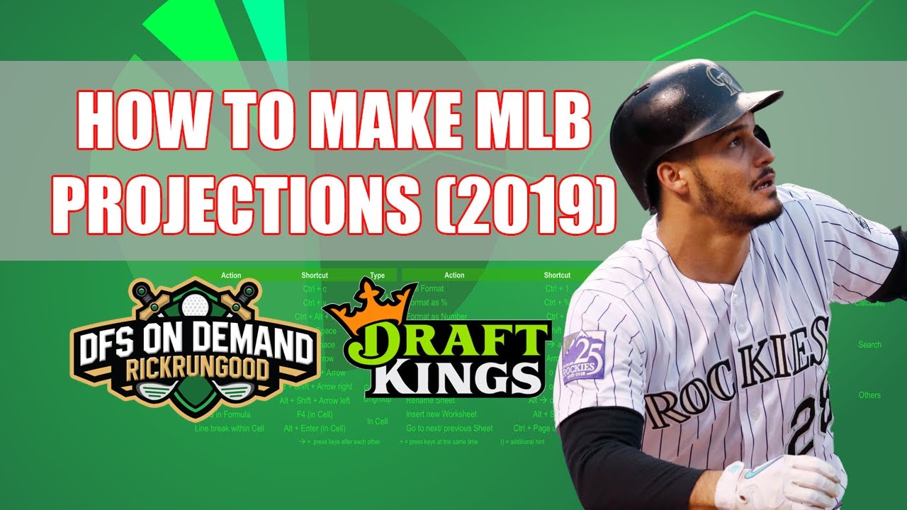 How To Make MLB Projections - DraftKings 2019 Update - YouTube
