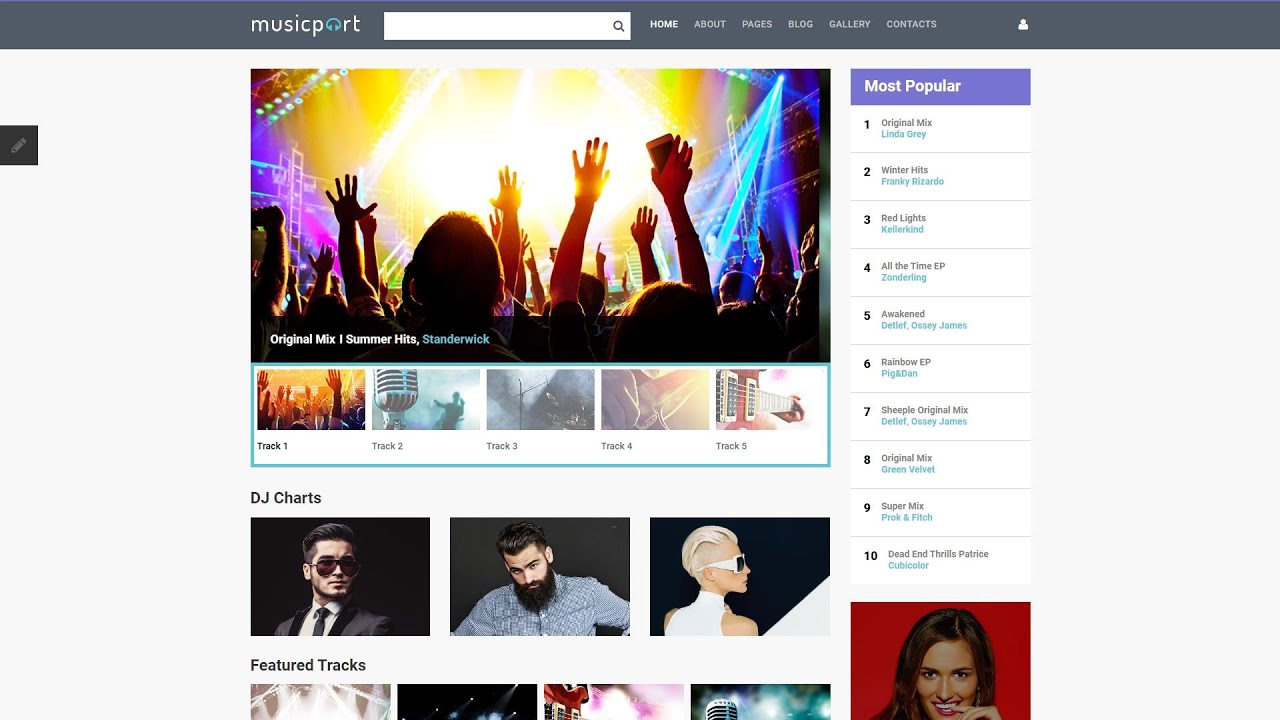 Music Portal Responsive Joomla Template by RockThemes - 63881 - YouTube