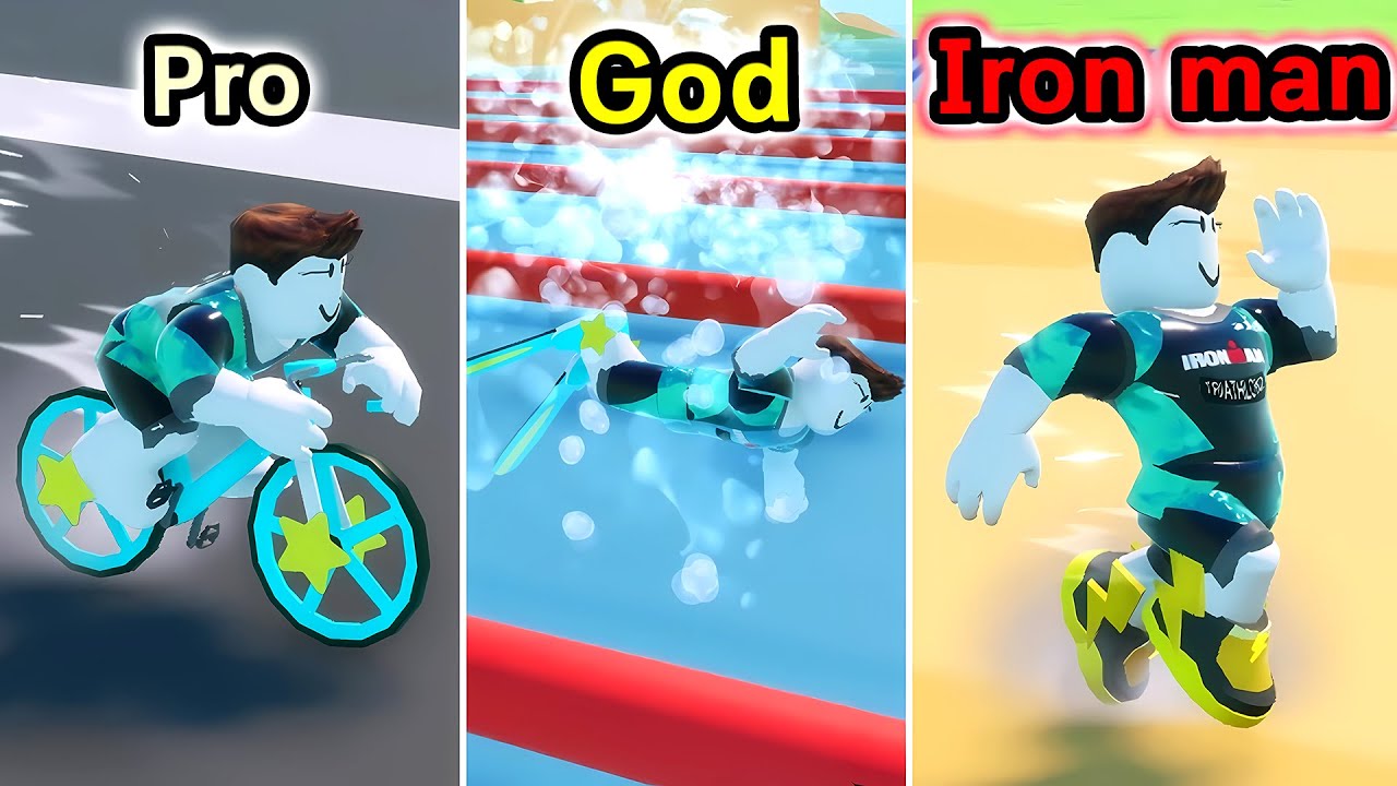 ฝึกจนเป็นมนุษย์เหล็กที่แข็งแกร่งที่สุด Roblox Triathlon Star Simulator ...