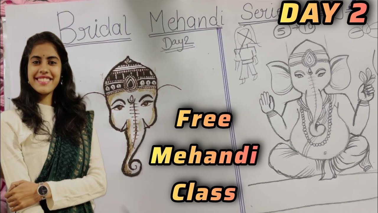 Free Bridal Mehandi Class Day 2 | Tanisha Mehandi Tutorial - YouTube