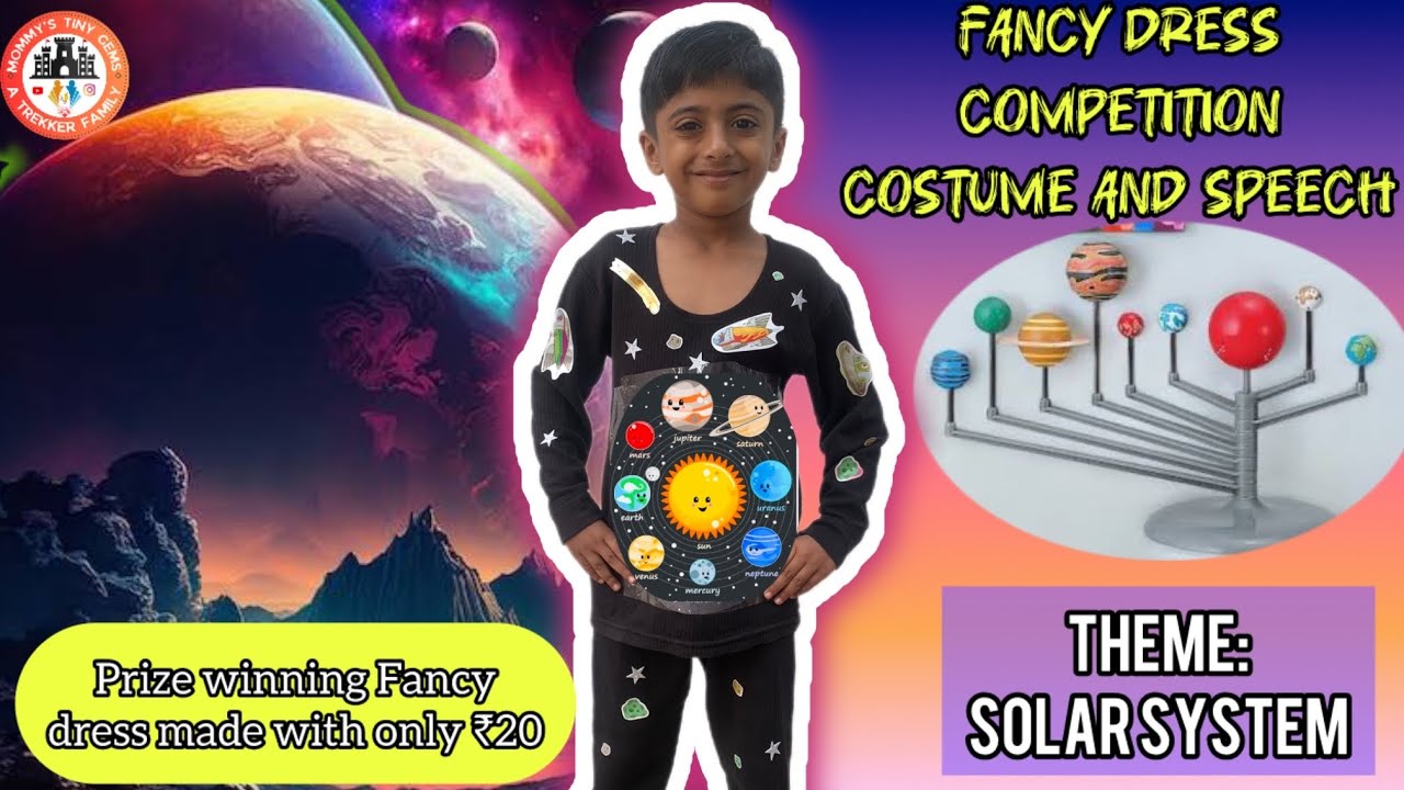 Solar system themed Fancy Dress Competition| Easy Solar system model ...