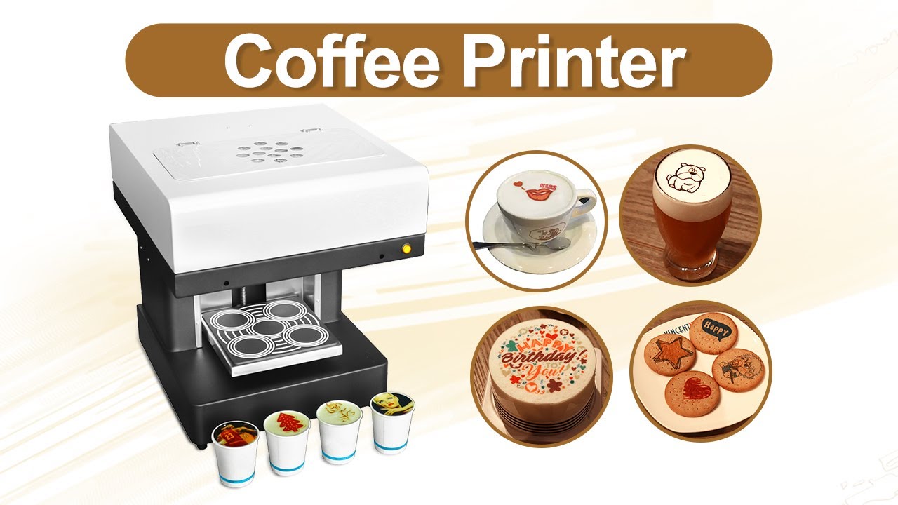 Latte Art Coffee Printer for cappuccino coffee cake biscuits flowers ...