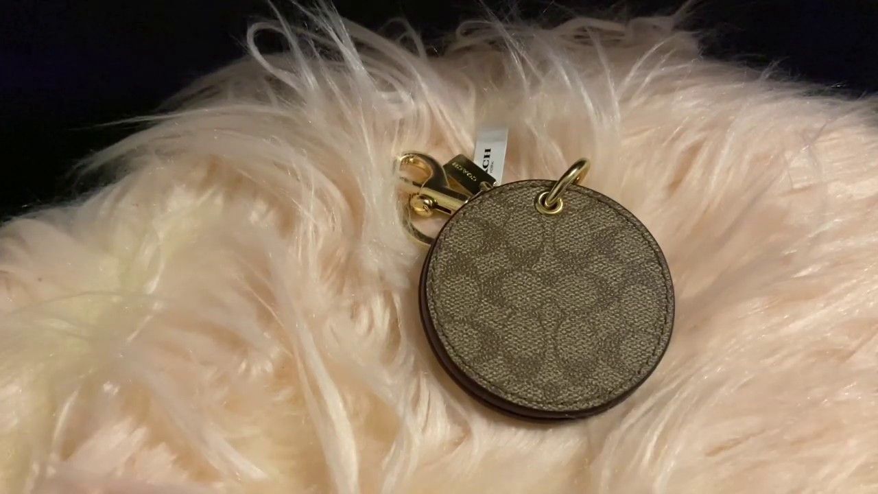 Coach Signature Bag Charm Mirror Key Chain - YouTube