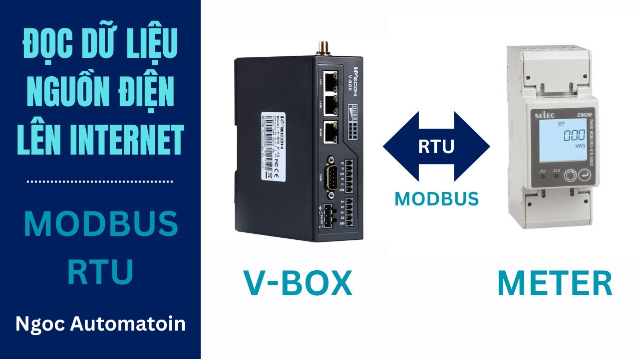 Vbox modbus RTU với đồng hồ đo điện năng - YouTube