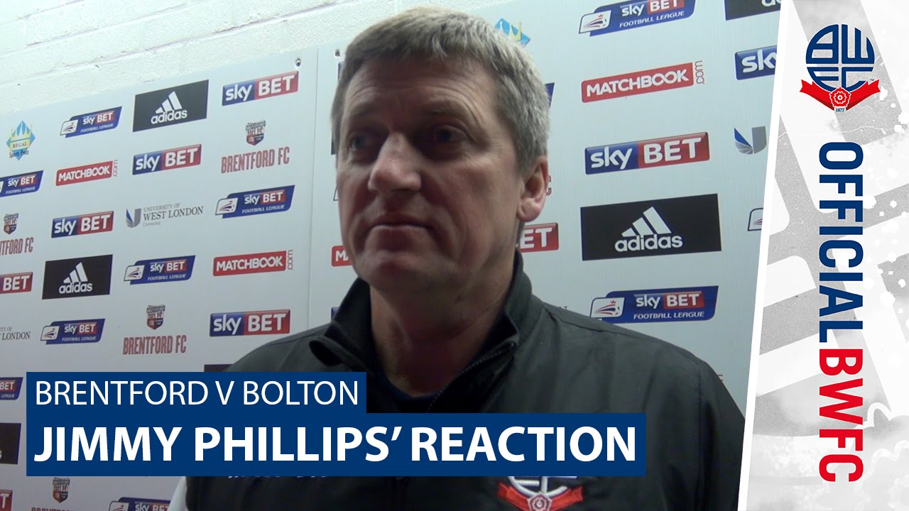 BRENTFORD V BOLTON | Jimmy Phillips' reaction - YouTube