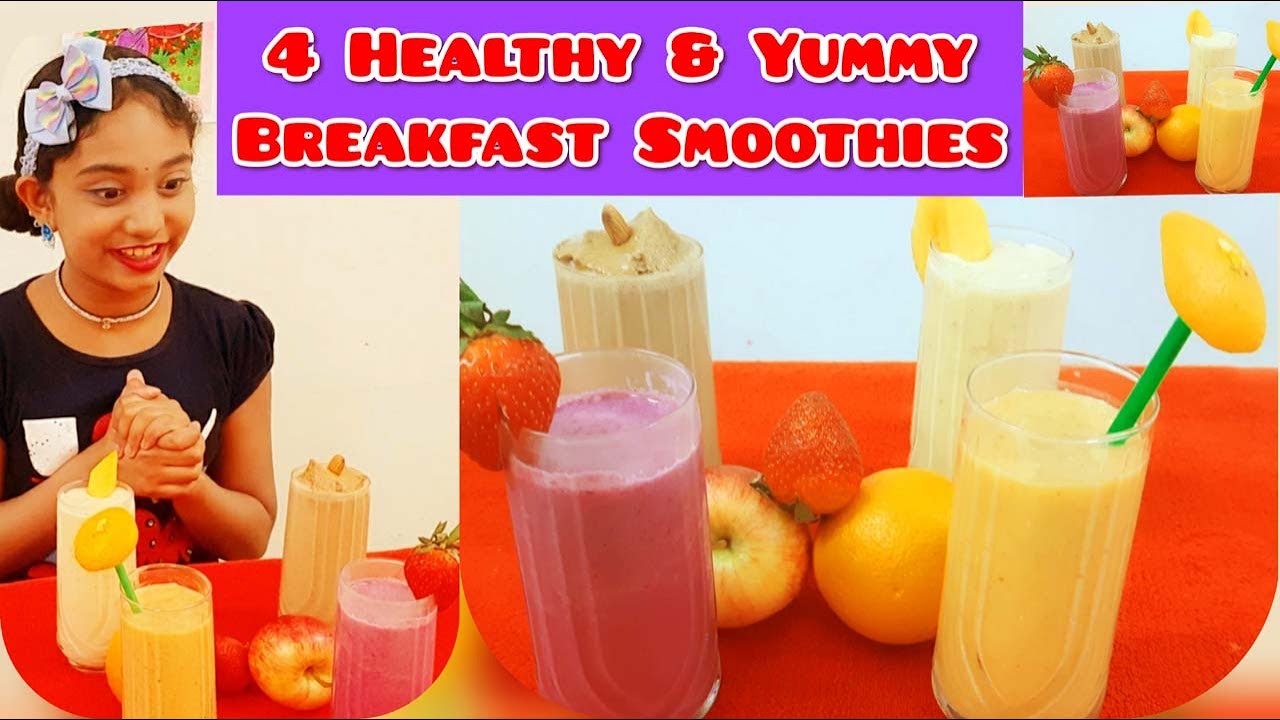 4 Healthy & Delicious Breakfast Smoothies | Special Dalgona_Peanut ...