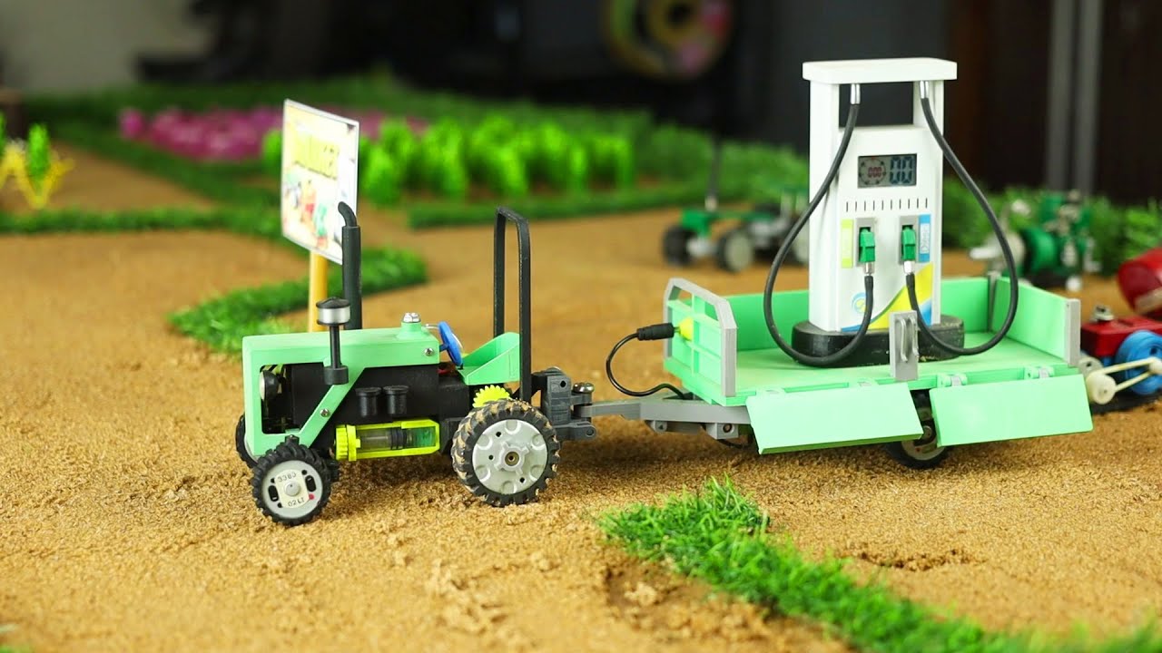 diy tractor trolley petrol new technology | science project ...