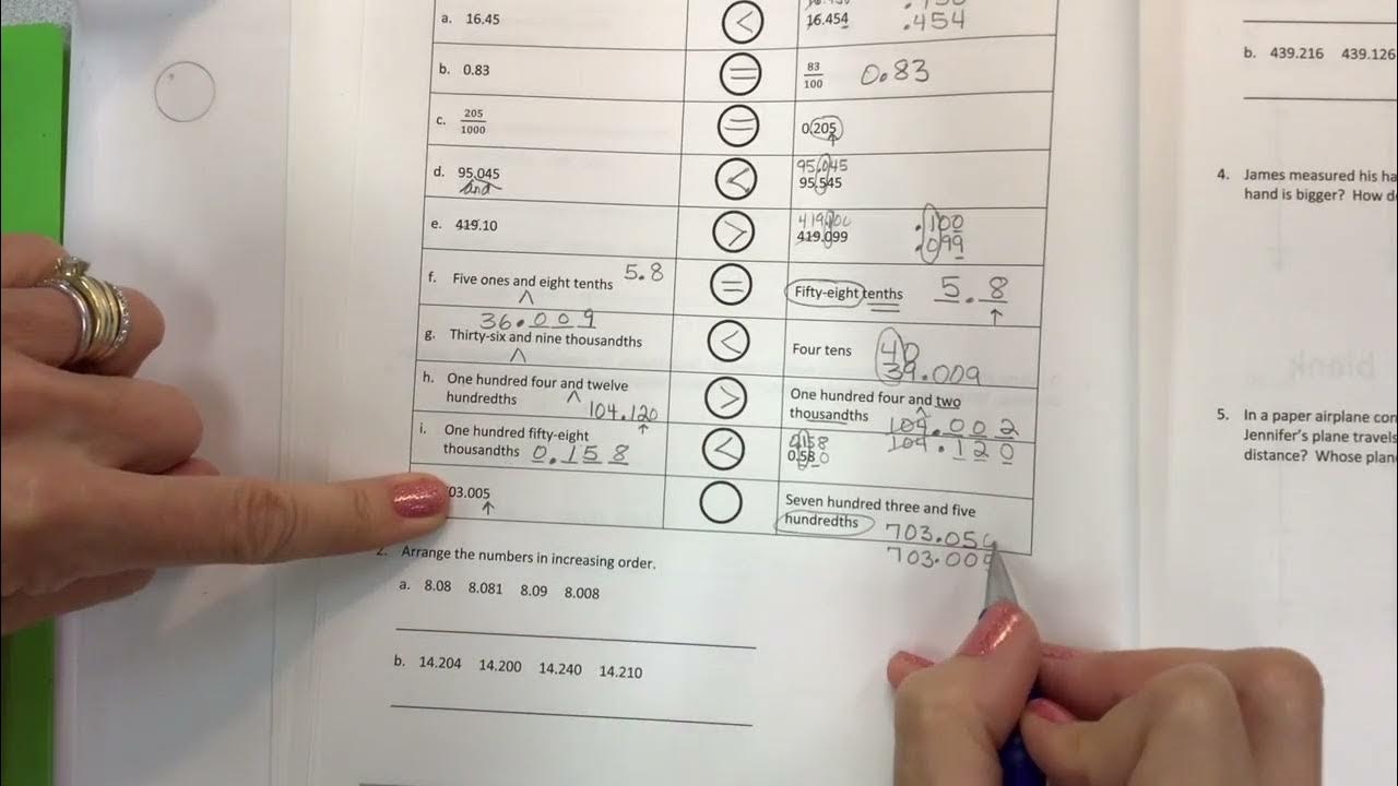 Eureka math grade 5 module 1 lesson 6 homework - YouTube