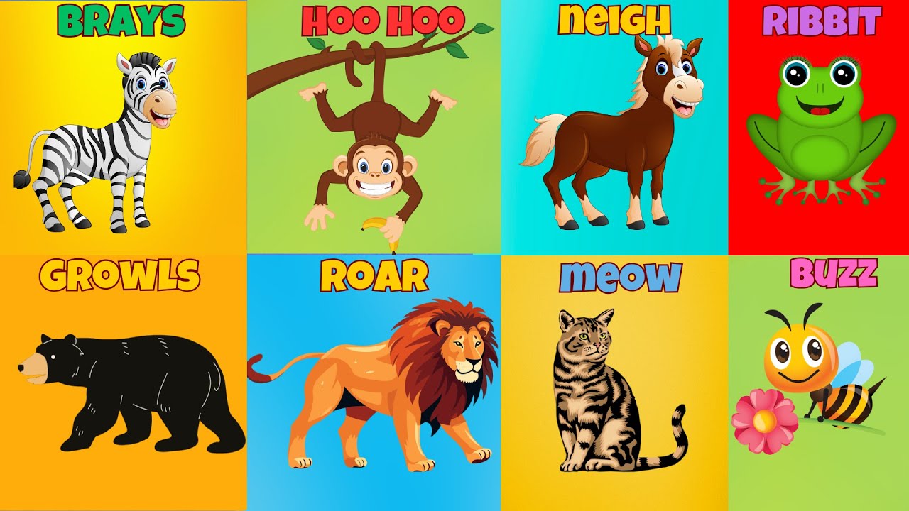 Animal Sounds Ahead | Roar, Moo, Howl , Animal Sounds Poem for Kids.🐎🦌🐕 ...