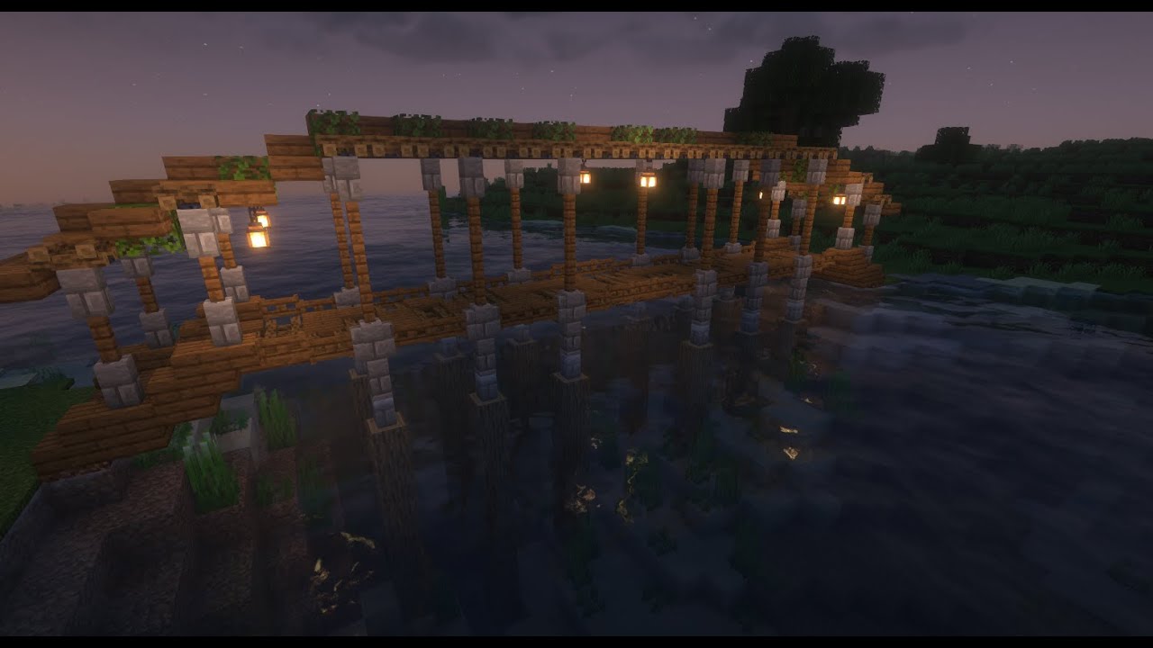 Como fazer uma ponte medieval incrível no minecraft - YouTube