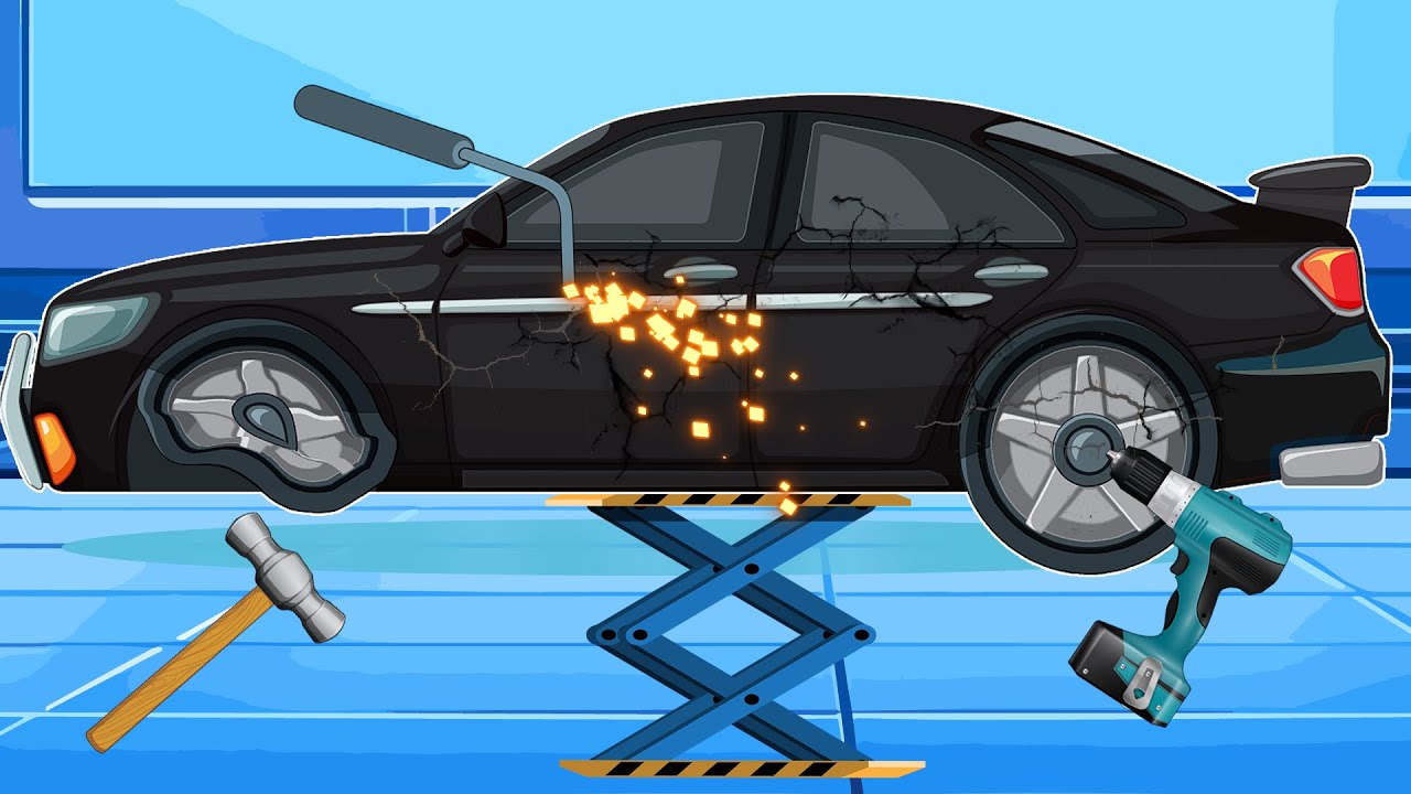 Car Repair Time: Restoring a Cracked Car with Tools and Welding ...