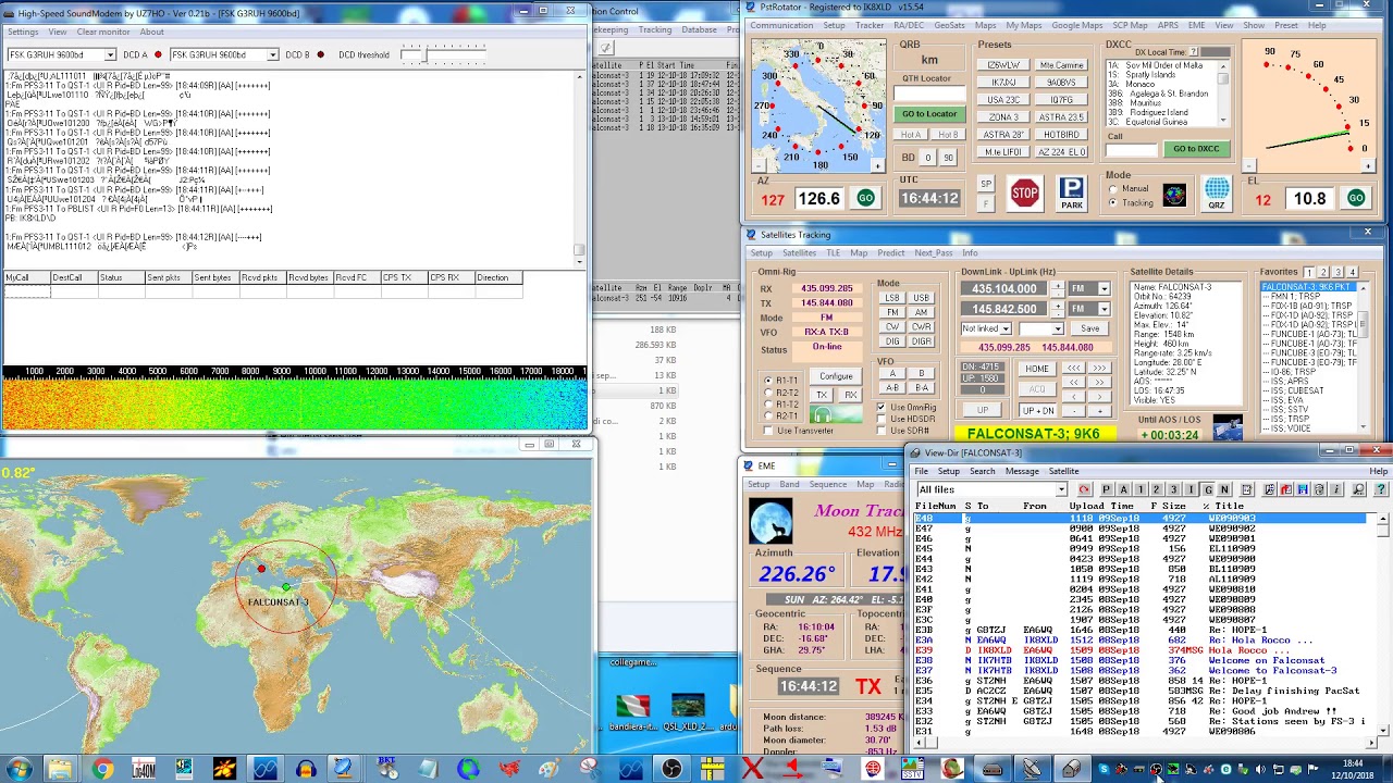 IK8XLD - Satellite Falconsat-3 Message check - YouTube