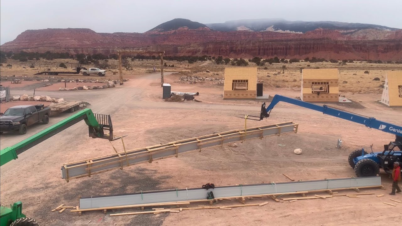 Power Duo: Raising Metal Roof Panels with Telehandlers - YouTube