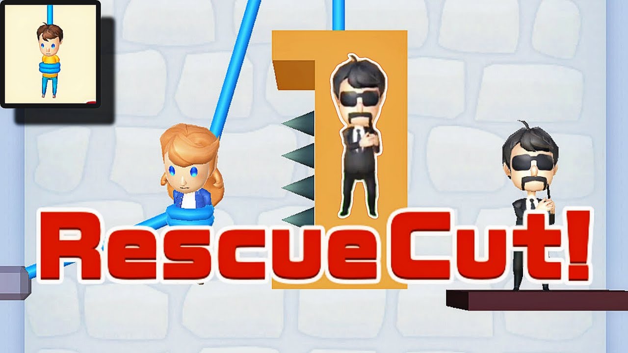 Rescue Cut - Rope Puzzle || Funny Cartoon Game Play Walkthrough ...