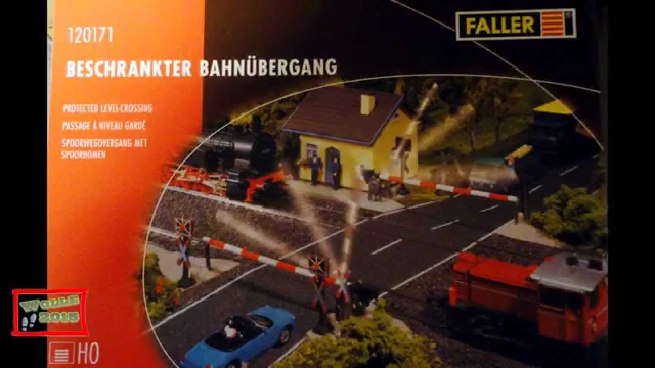 Faller Schranke 120171 Bahnübergang Modellbahn - YouTube