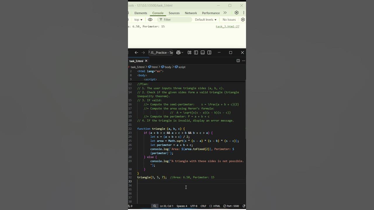 JS_Practice - Task #4, #shorts - YouTube