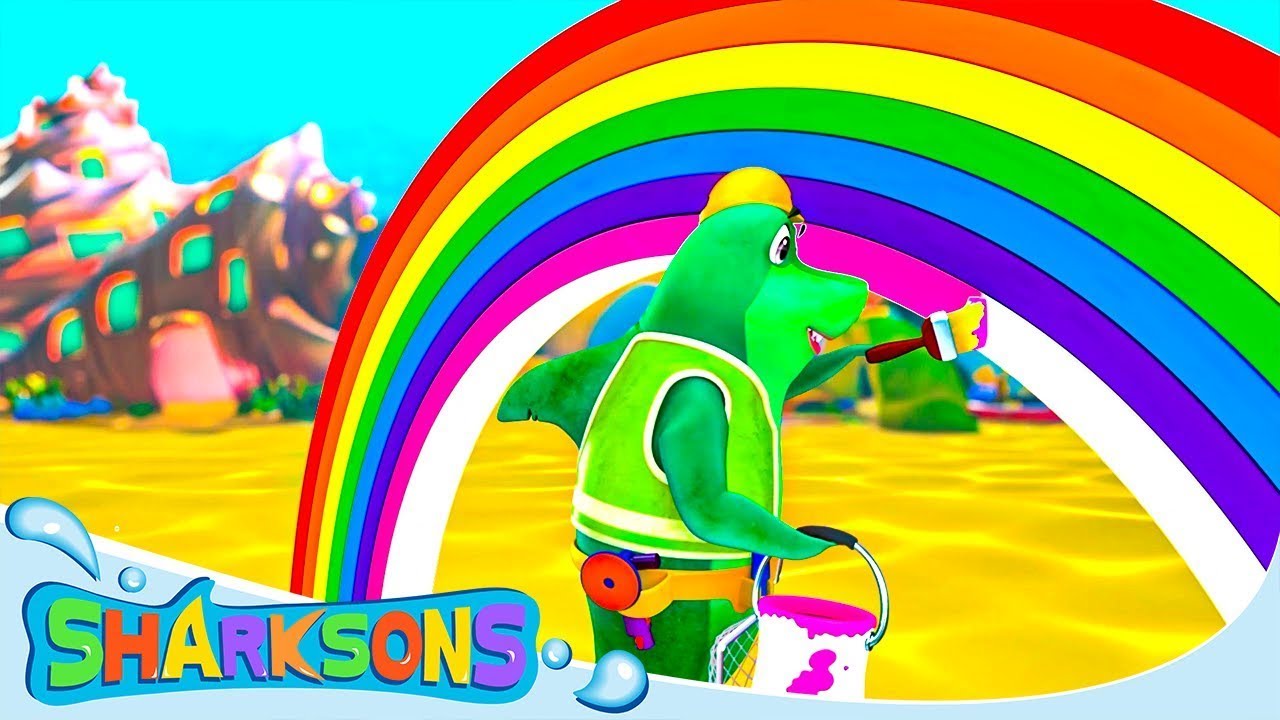 Learn the Colours of the Rainbow Song | The Sharksons - Songs for Kids ...