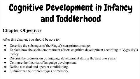 Ch 5: Cognitive Development in Infancy and Toddlerhood - YouTube