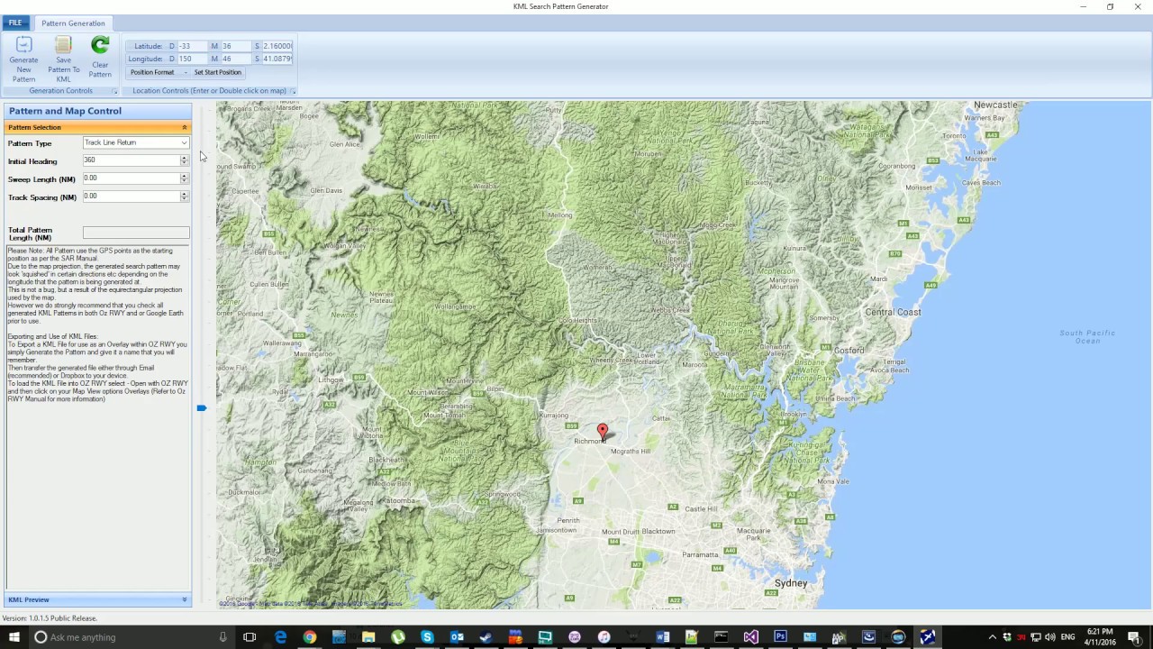 KML Search Pattern Generator Tutorial 1 - YouTube