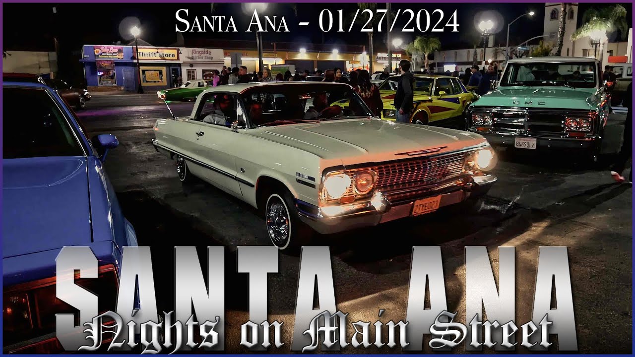 Santa Ana Lowrider Cruise Night 01/27/2024 Alaniz Beatz - YouTube