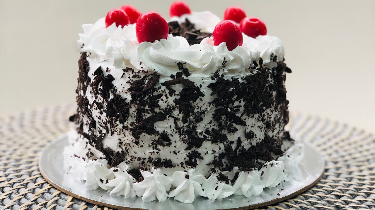 EGGLESS BLACK FOREST CAKE|NO OVEN|बनाये बिना अंडे और बिना ओवन के ब्लैक ...