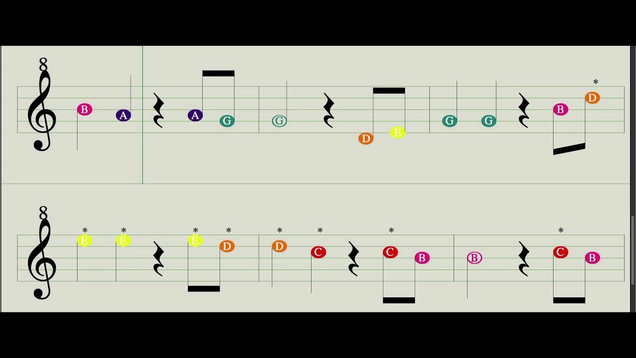 Sailing Play Along (no melody) - Boomwhacker - Recorder (Blokfluit ...