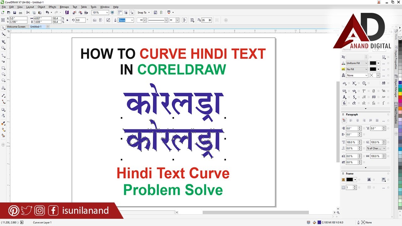 How To Curve Hindi Text In Coreldraw Hindi Text Curve Solution In CorelDraw YouTube How To Curve Hindi Text In Coreldraw Hindi Text Curve Solution In CorelDraw YouTube