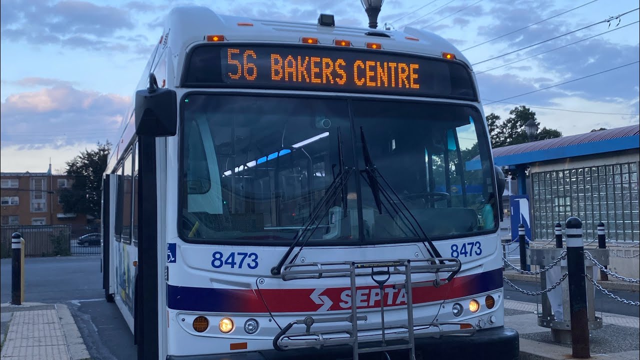 Ride on (Retired) SEPTA 2011 new flyer DE40LFR #8473 on route 56. (With clever devices) - YouTube