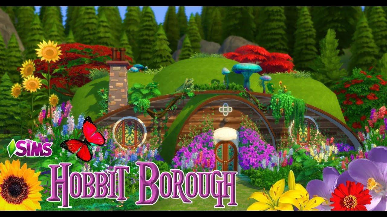 I built a Hobbit Hole Home in the Sims 4 | Walkthrough - YouTube