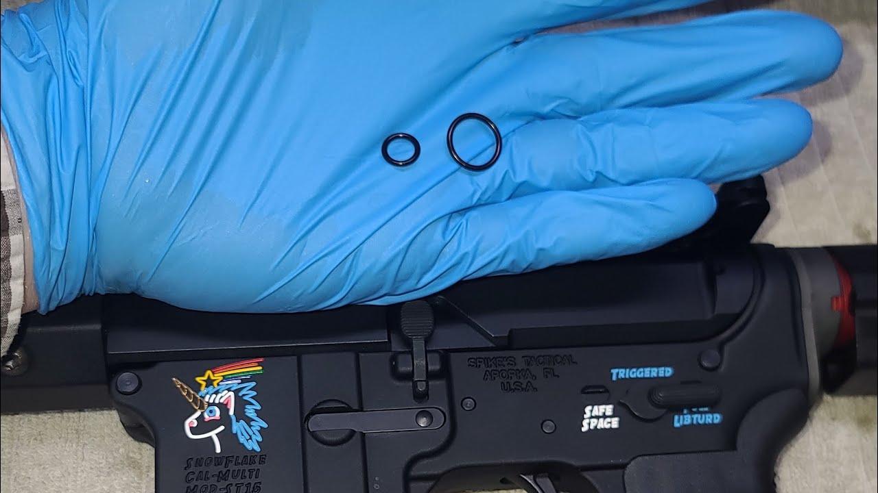 The O-ring trick for the AR small and large ( AR10 and AR15 ) - YouTube