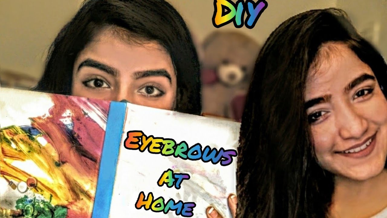 How to do eyebrows at home|| DIY eyebrows||parlour at home.. - YouTube