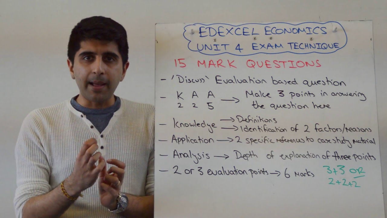 Edexcel A2 Economics Unit 4 - 15 Marker Exam Technique - YouTube