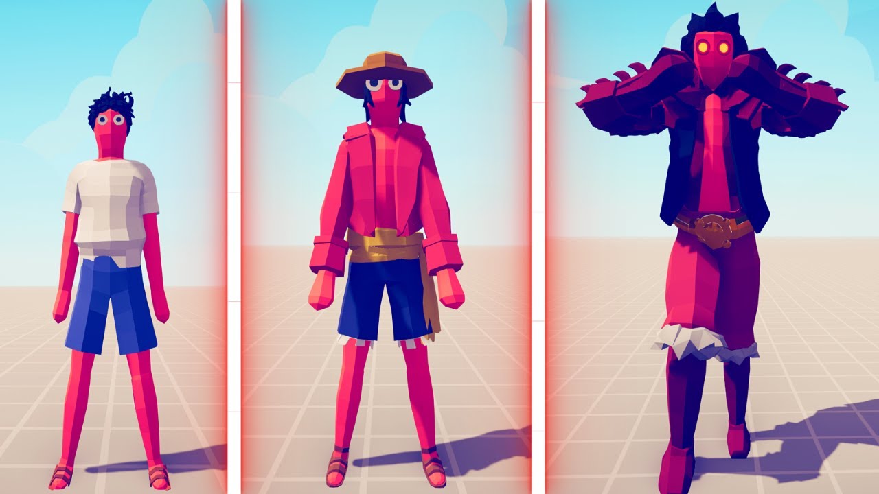 EVOLUTION OF LUFFY (ONE PIECE) - Totally Accurate Battle Simulator TABS ...