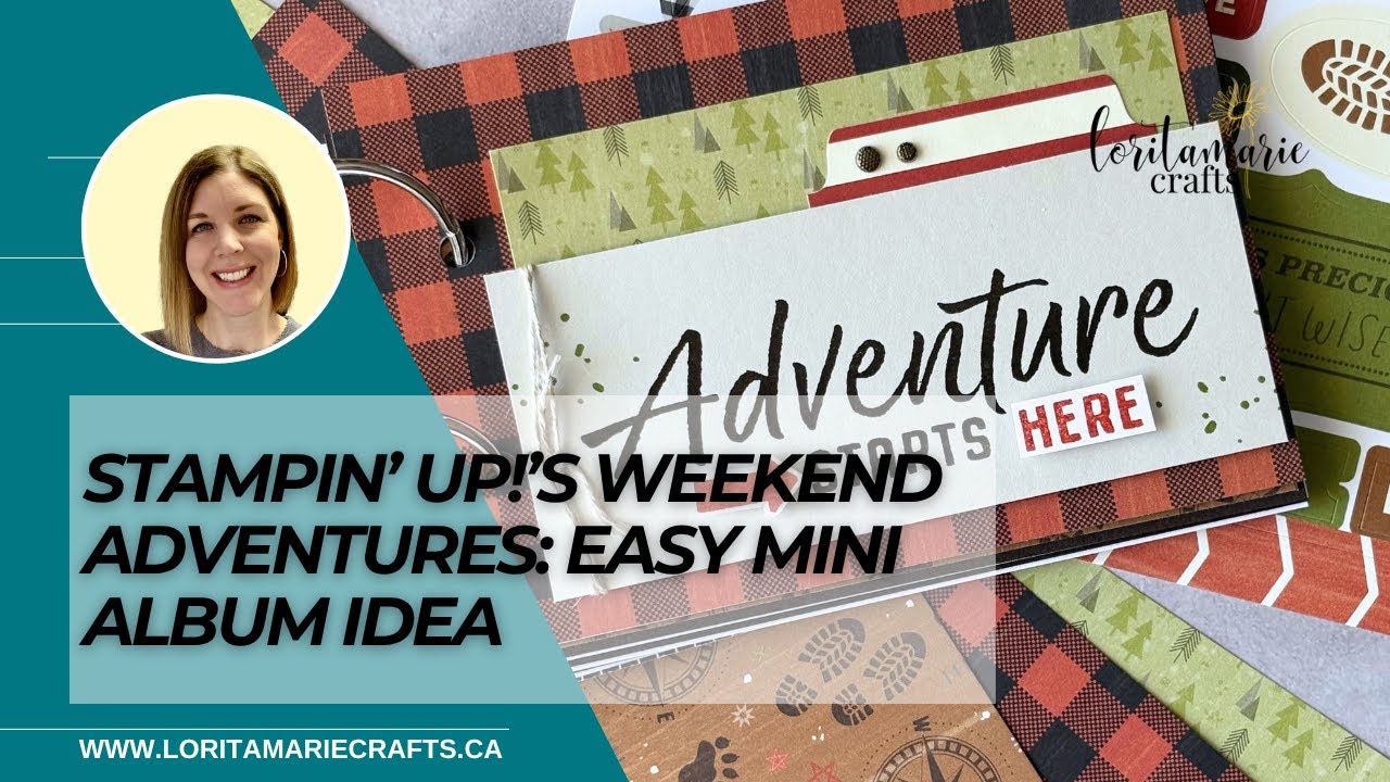 Easy Mini Album Idea with Stampin' Up!'s Weekend Adventures DSP - YouTube