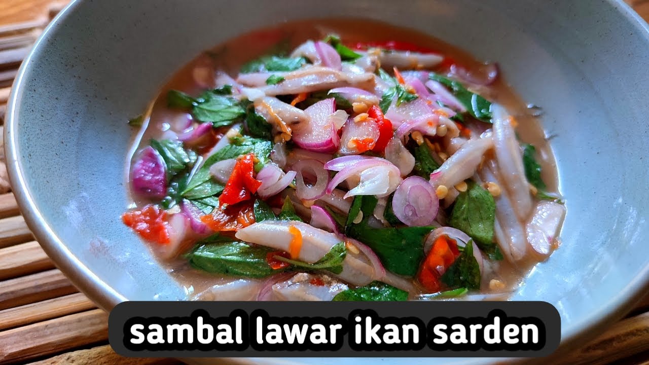 sambal ikan mentah | sambal lawar ikan sarden - YouTube
