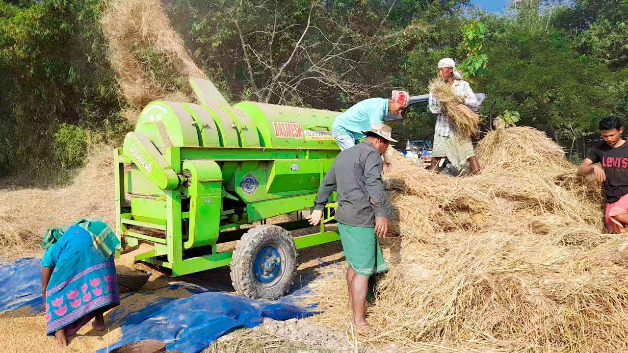 Massey Ferguson 5245 Tractor, Paddy Thresher Machine With Tractor,Dhan ...