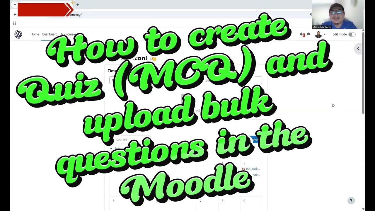 Moodle Quiz Tutorial: How to Create MCQ & Upload Bulk Questions Fast #moodle #tutorial #lms # ...