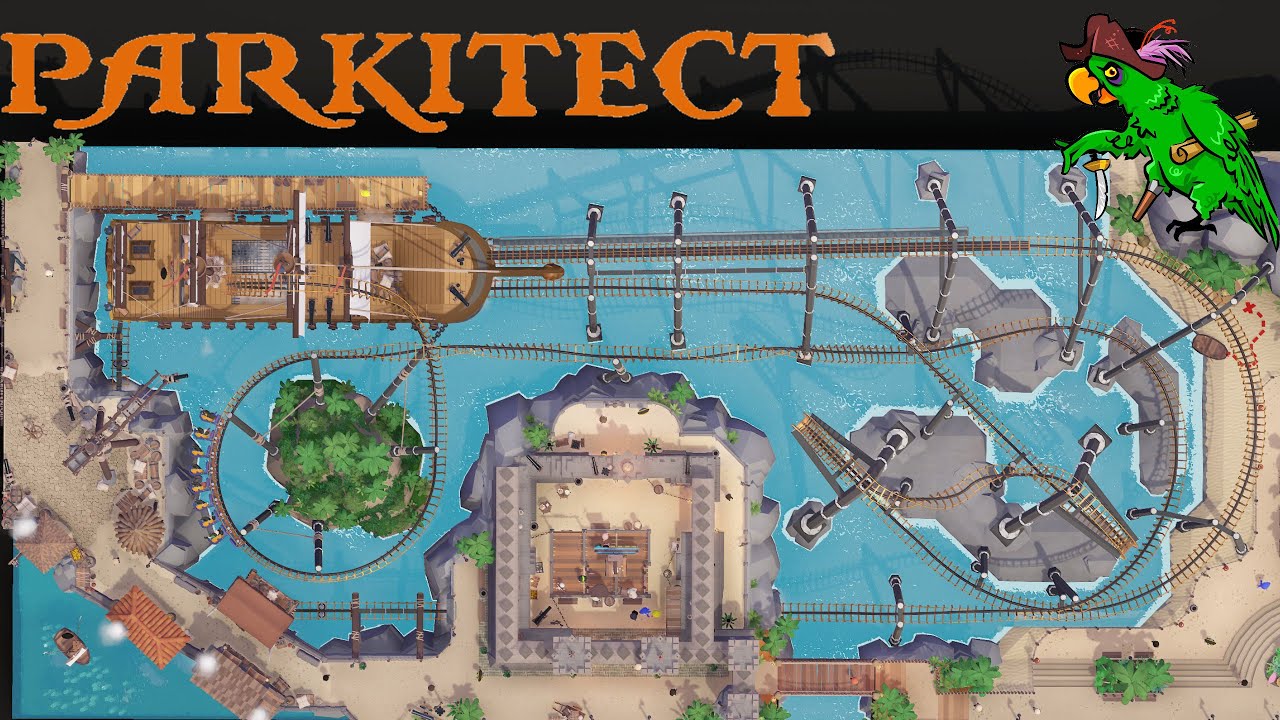 Pirates and Plunder! - Parkitect roller coaster map - YouTube