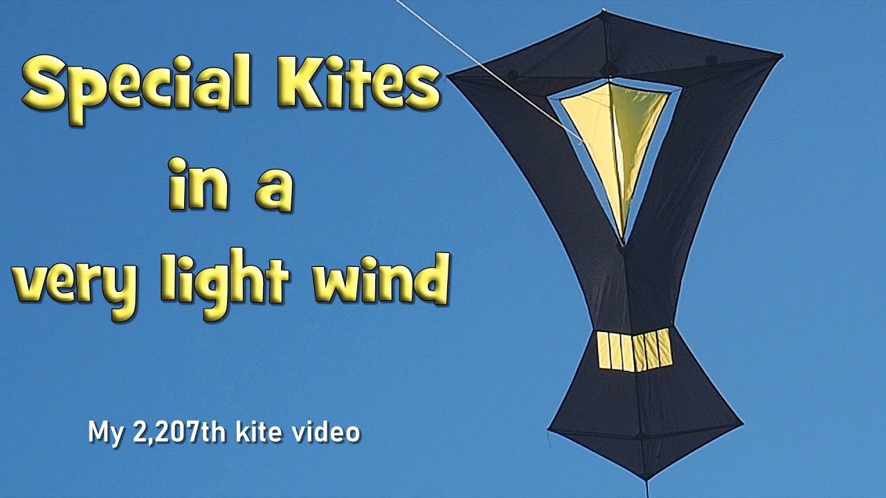 Special kites in a very light wind - YouTube