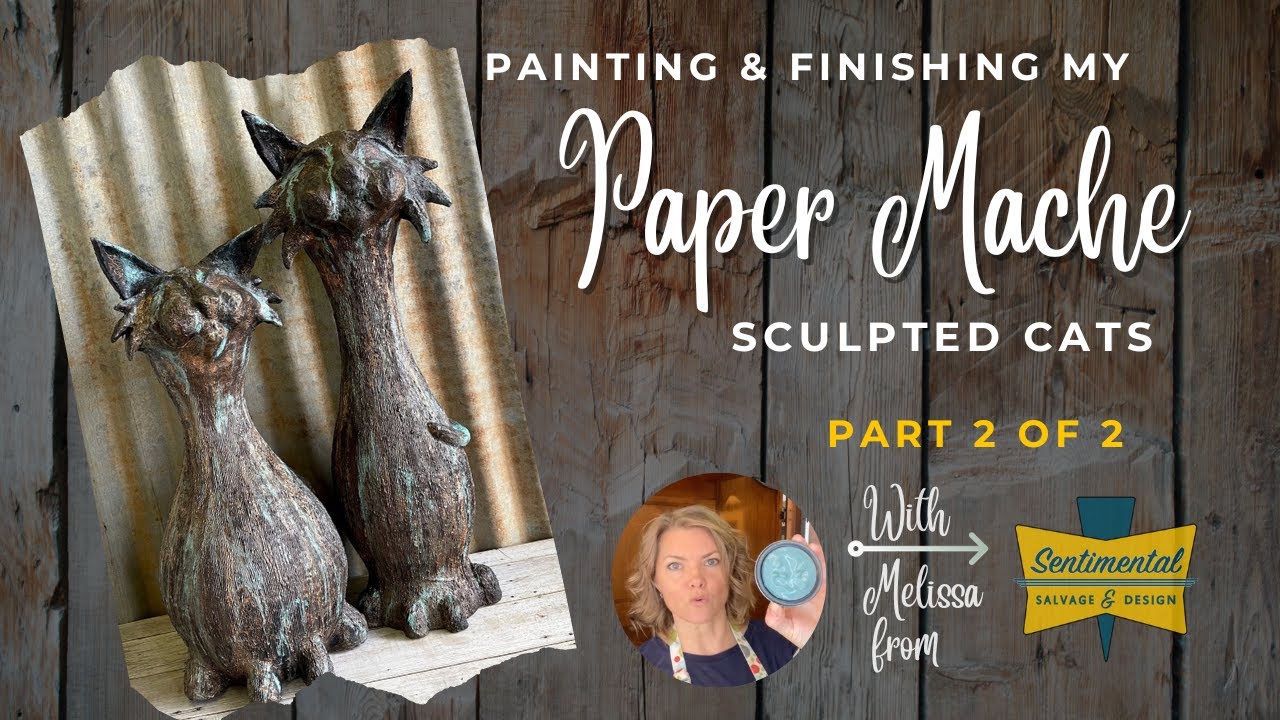 Paper Mache Cats part 2 - YouTube