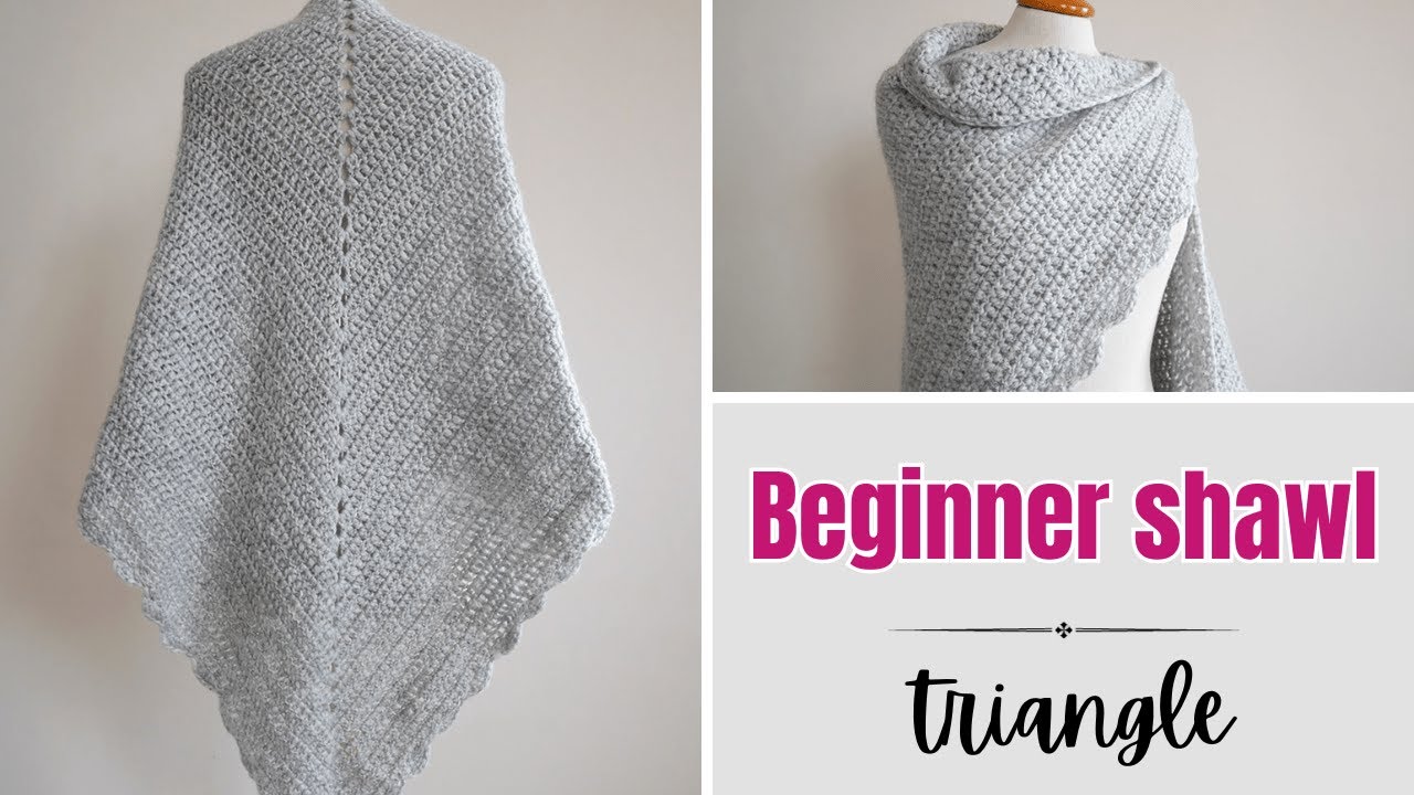 Master Your First Crochet Project: Easy Triangle Shawl Tutorial - YouTube