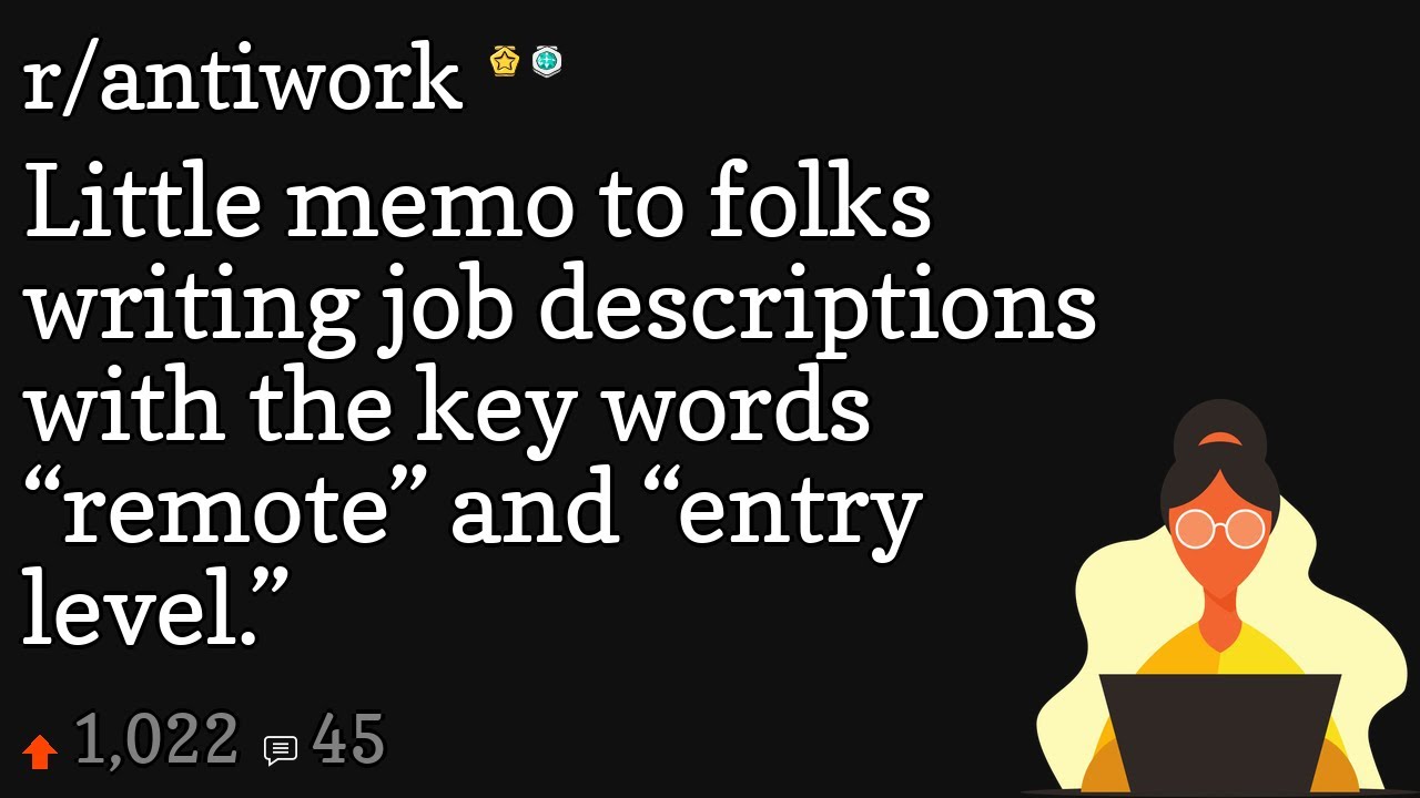 Little memo to folks writing job descriptions with the key words ...