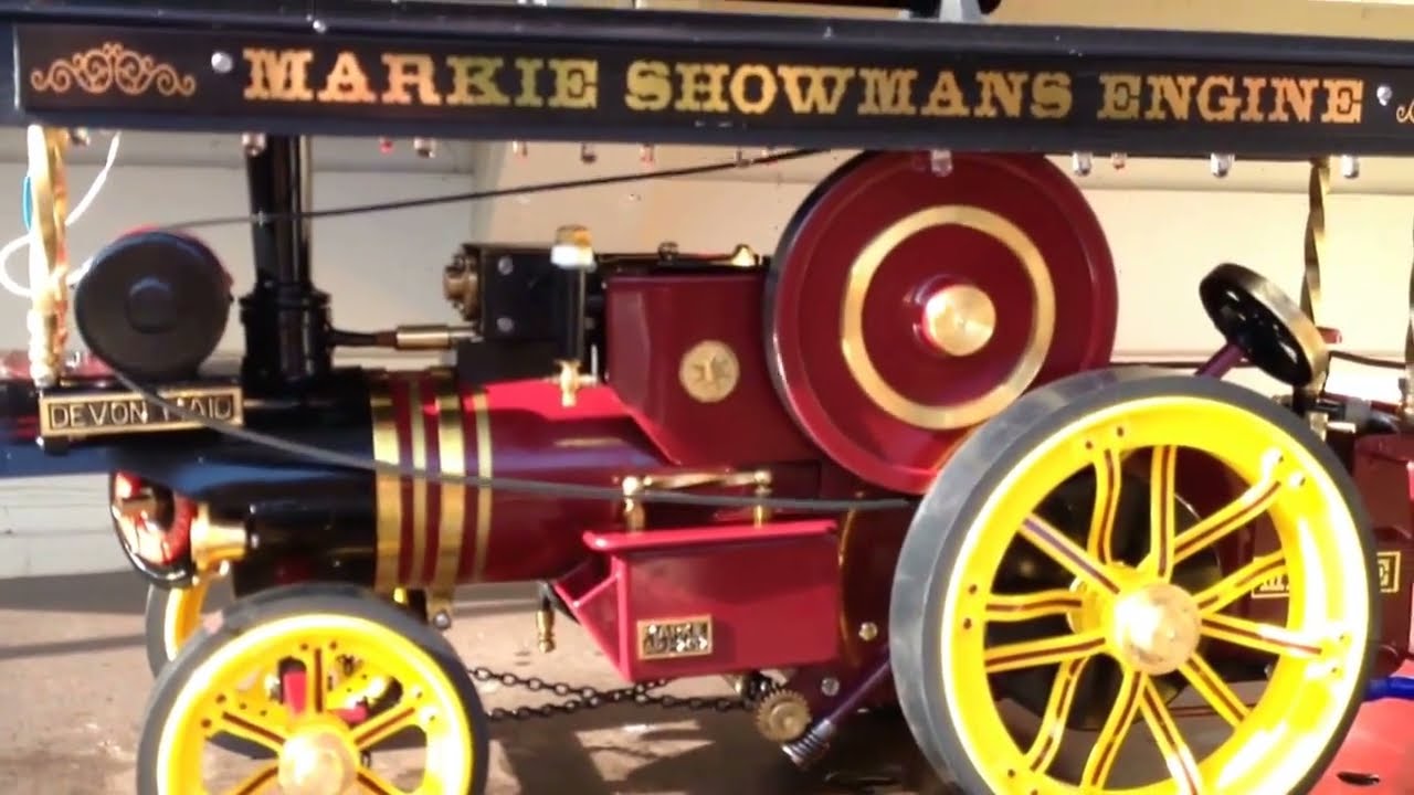 markie 3/4 inch live steam showman's engine - YouTube
