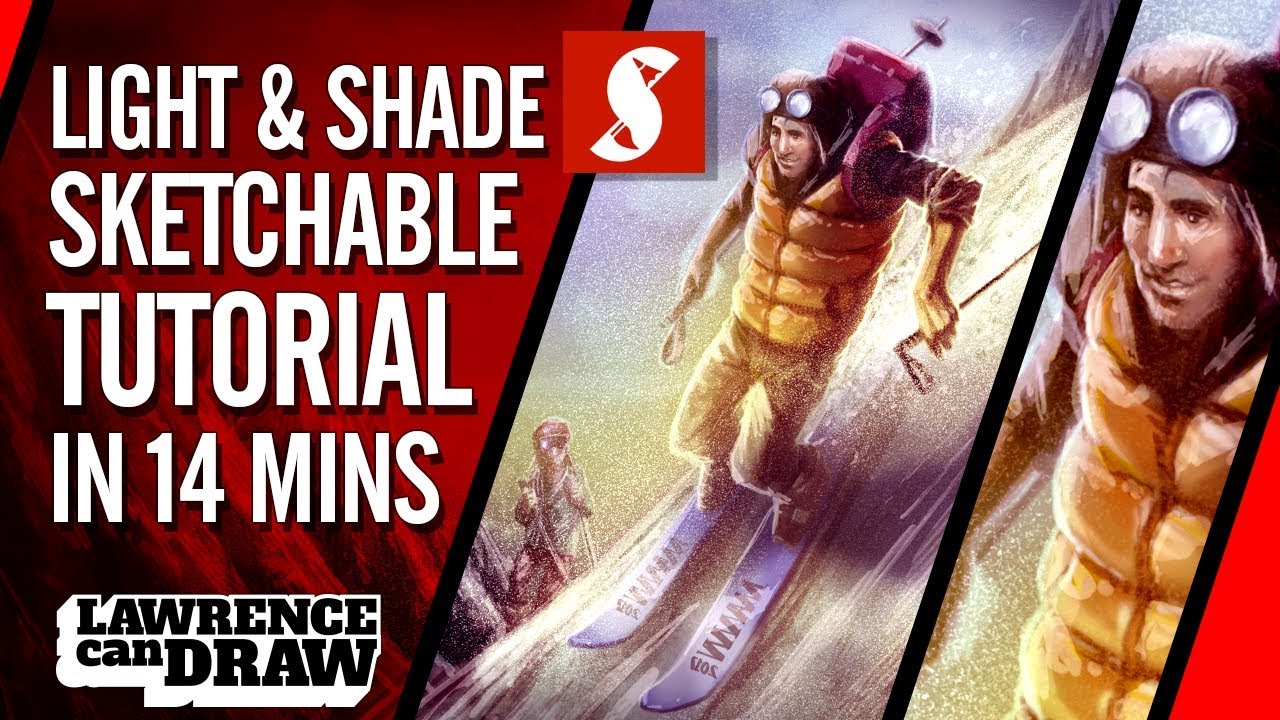 Light & Shade sketch tutorial in Sketchable on Surface Book - YouTube